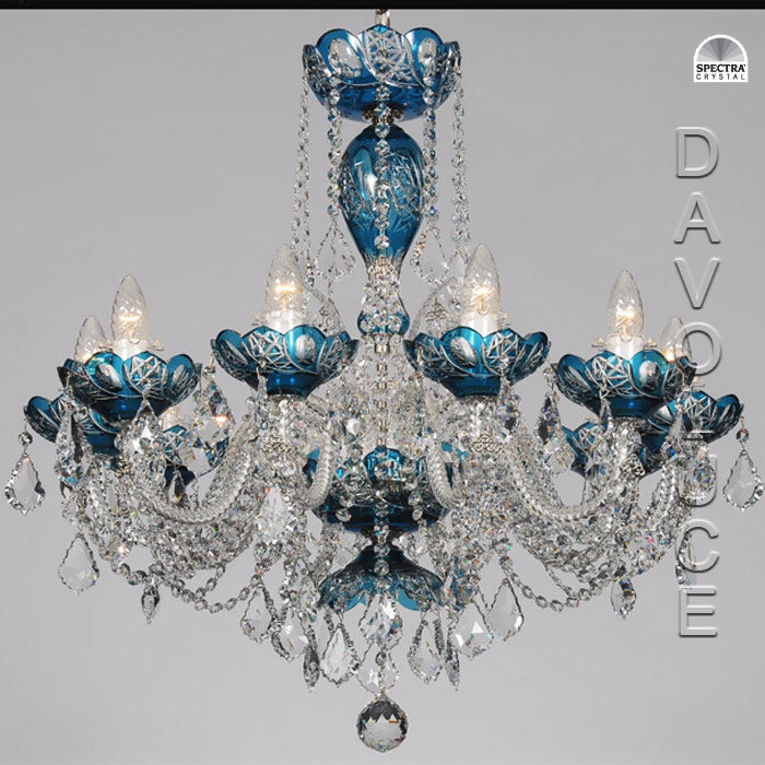 Shop azure galaxy czech crystal 10 light chandelier