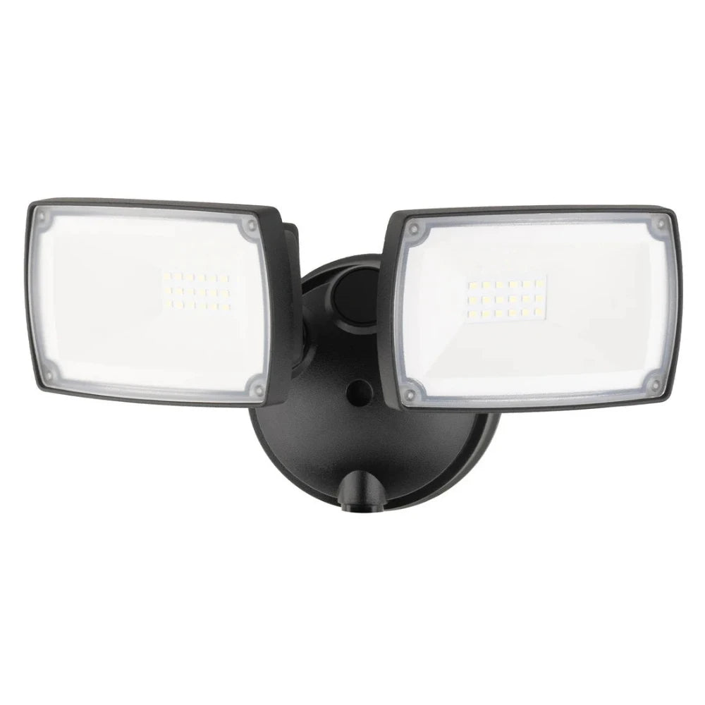 MXD6922BLK Mercator Onyx Twin Head 30W LED Security Light