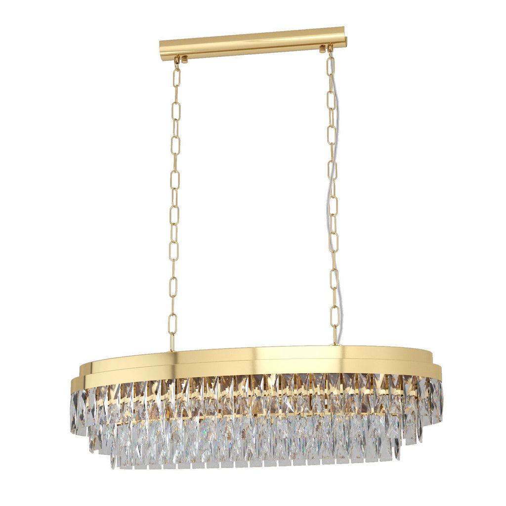 Eglo 39462 Valparaiso 10 Light Crystal Chandelier Gold