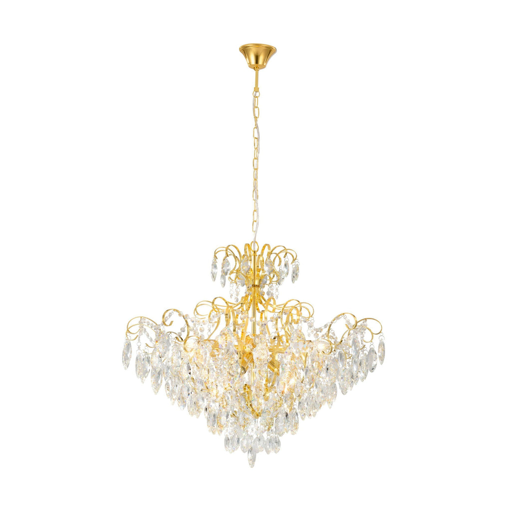 39606 - Eglo Fenoulett Ø75cm 9 Light Crystal Chandelier