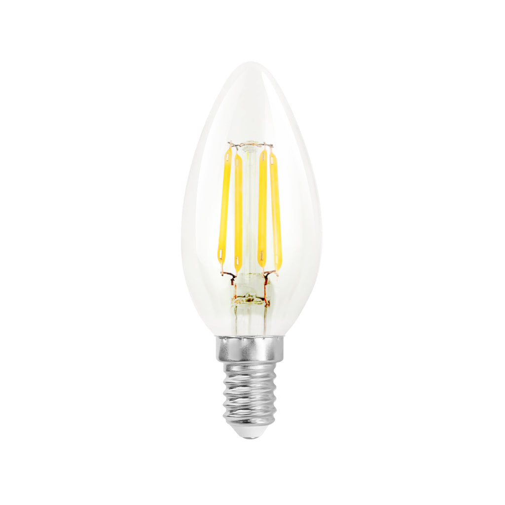 4W Clear Candle LED Globe – Dimmable | E14, E27, B15, B22 | Davoluce ...