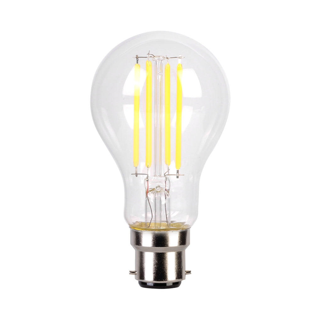 8W Clear A60 LED Globe – Dimmable (E27 / B22) | Davoluce Lighting