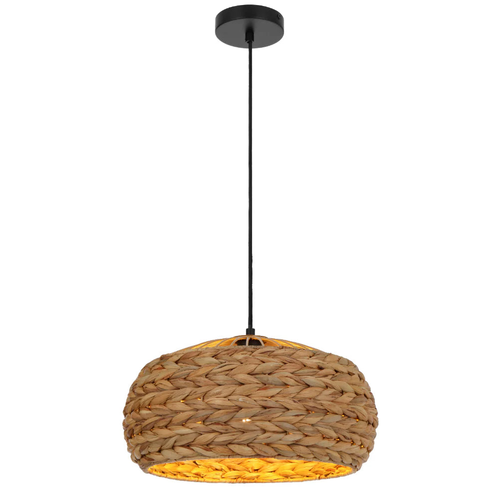 Antera 40 cm Water Hyacinth Pendant – Natural or Black Boho Light