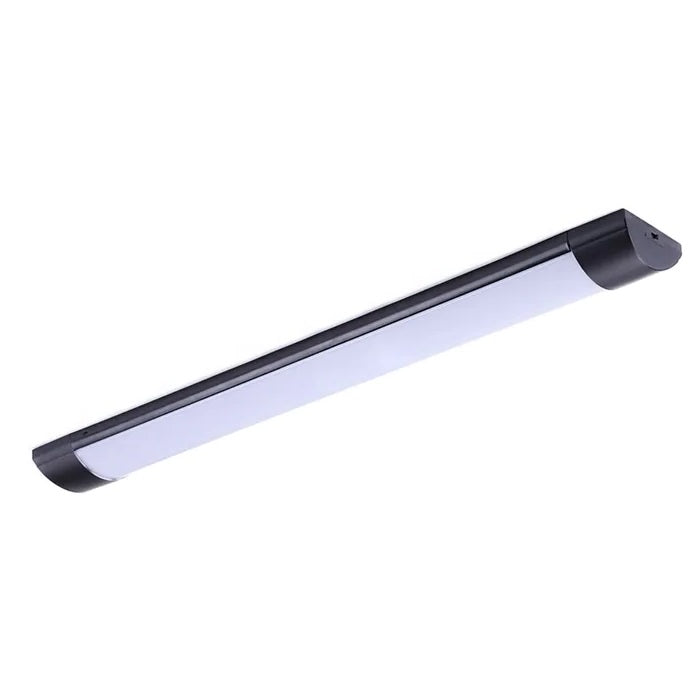 Shop acura 20w black slimline diffused led batten