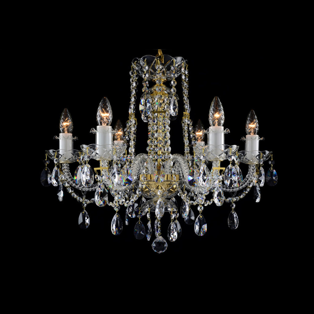 Shop asfour czech crystal 6 light maria chandelier