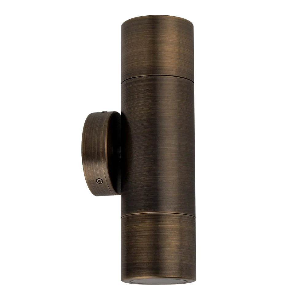 CLA PGUDBR Antique Brass Up & Down GU10 Wall Light from Da Voluce Lighting