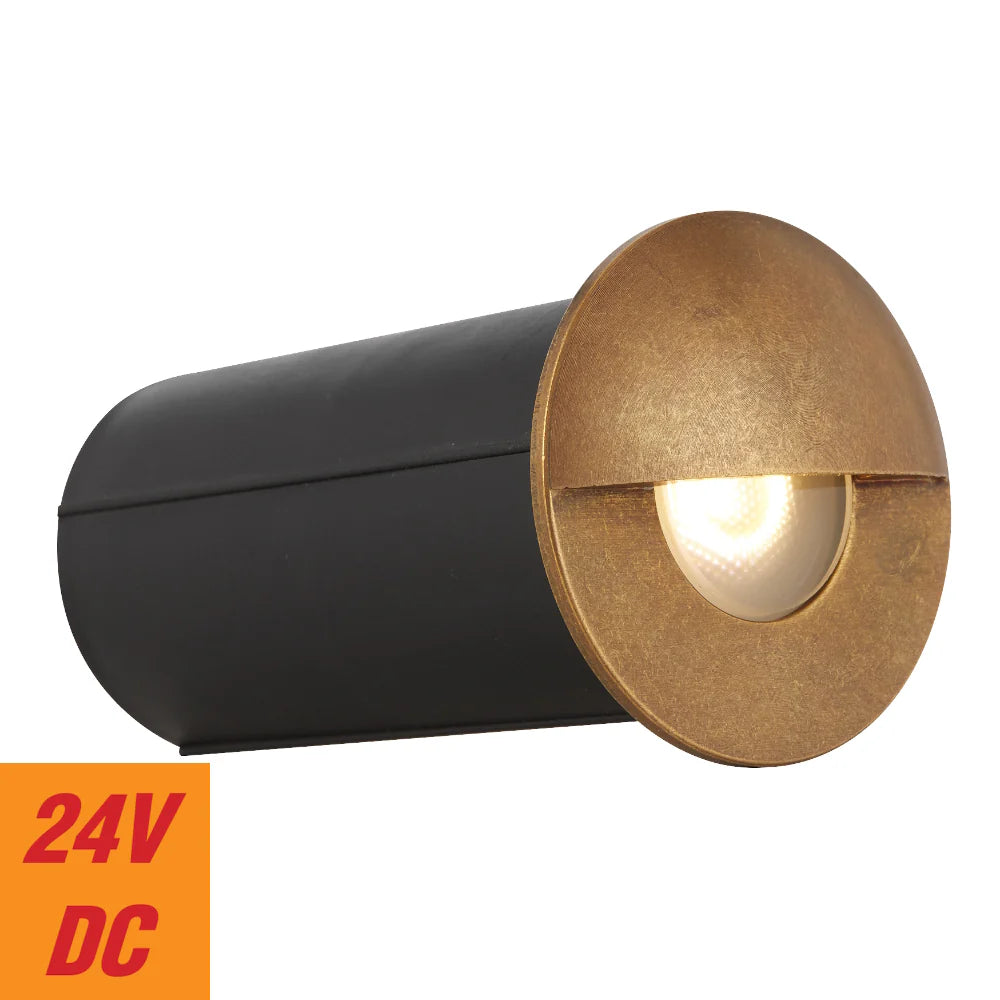 Halon 24V LED Step Light with Eyelid | Outdoor Stair Lighting