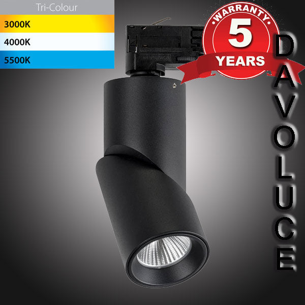 Black Three Circuit 12w Rotatable LED Track Light