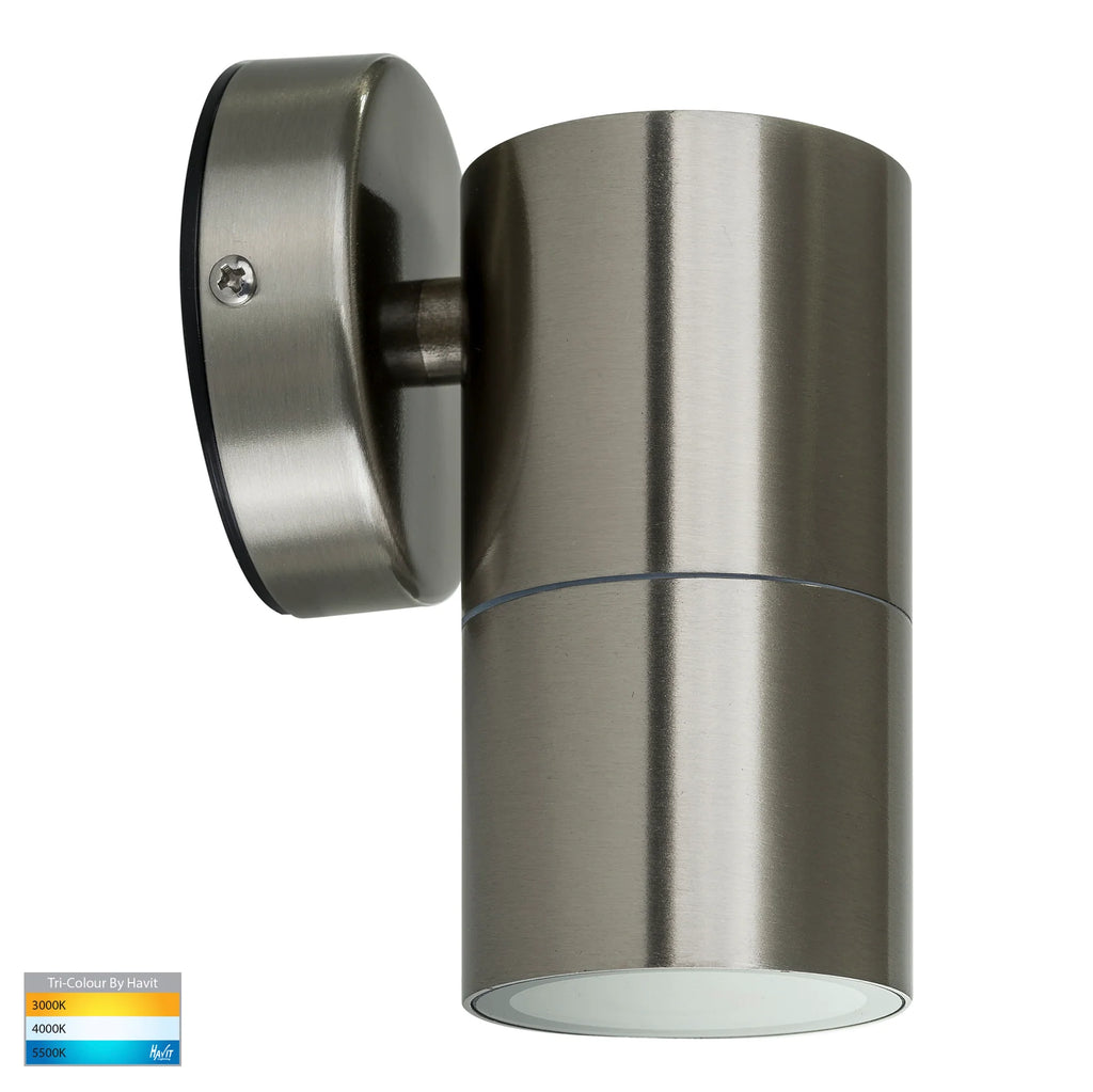 HV1172T Fortis Stainless Steel TRI Colour Fixed Down LED Wall Pillar L ...