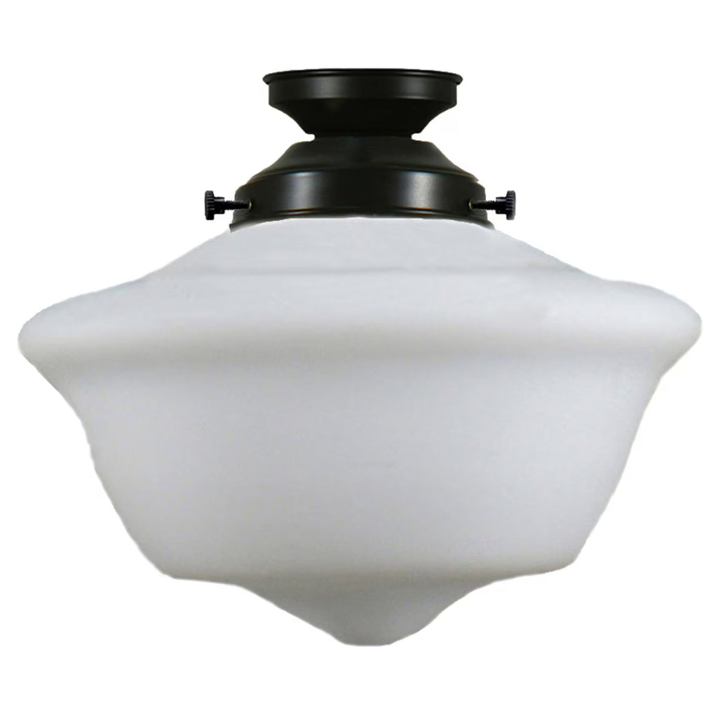 Lighting Inspirations Victorian Schoolhouse Batten Fix – 12" Opal Glass ...