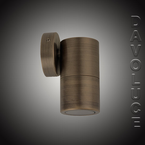 CLA PG1FBR Antique Brass Single Fixed GU10 Wall Light from Da Voluce ...