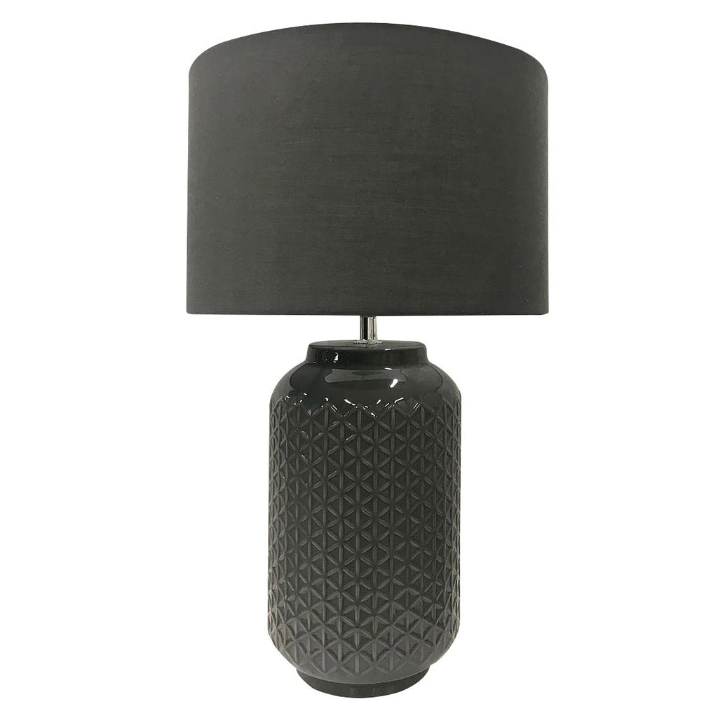 Pascal Ceramic Table Lamp by Telbix | Grey Table Lighting