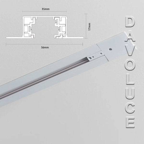 3 Wire Single circuit Recessed Track