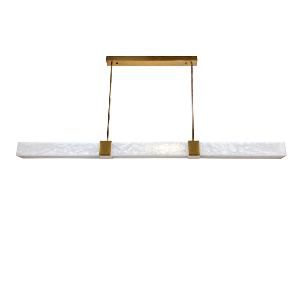 Panish 150cm Square Alabaster Marble Linear LED Pendant | Davoluce Lighting