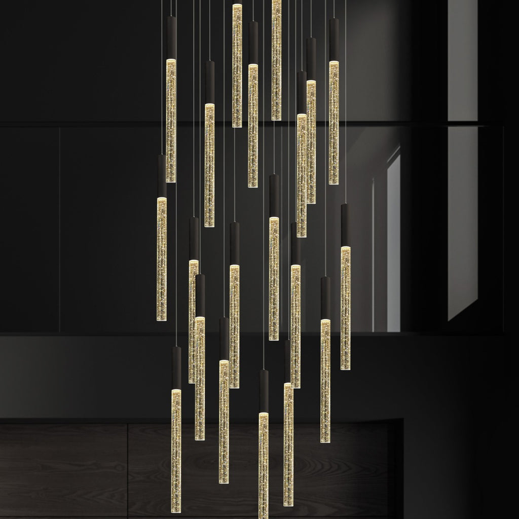 Raindrop 12 Lt LED Pendant - Black | DA Voluce Lighting – Da Voluce ...